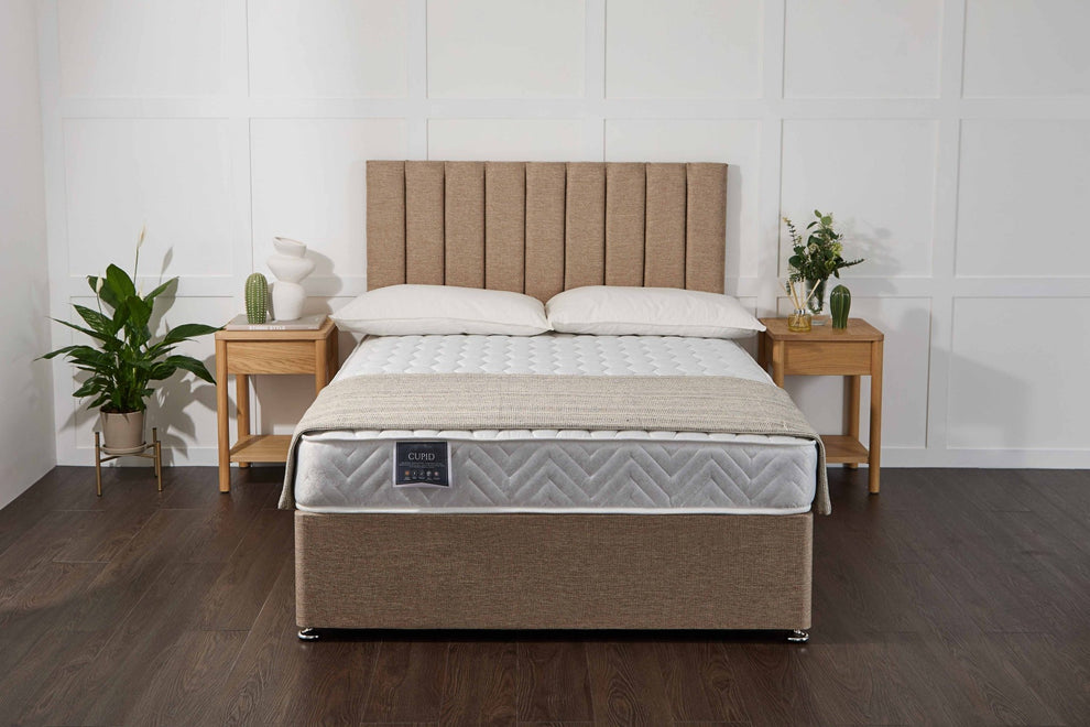 Cupid Divan Bed With Open Coil Mattress | Midas Beds UK