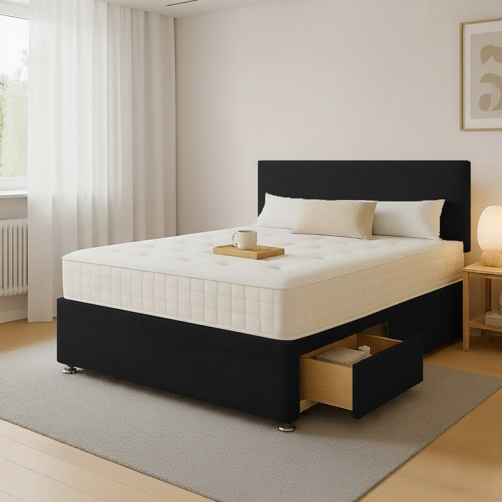 Regent Strutted Upholstered Divan Bed | Luxury Storage Bed UK – Midas Beds
